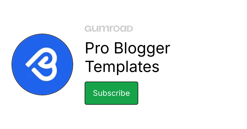 Pro Blogger Templates