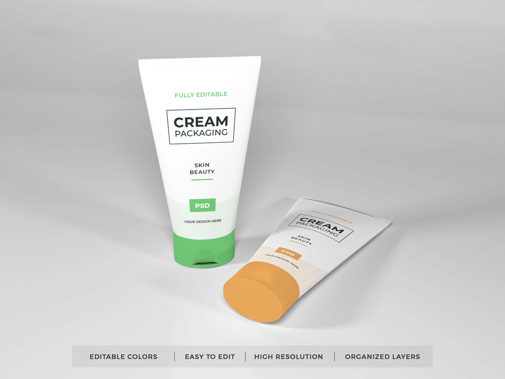 Cream Packaging Mockup Vol 12