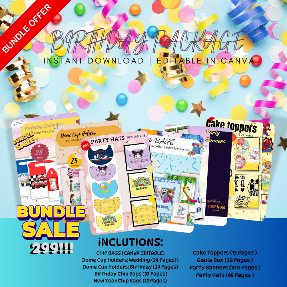 Unwrap the Ultimate Party Vibes – Loot Bags & Banner Bundle!