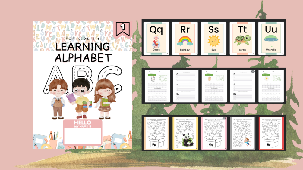 Book 1: Learning Alphabet for Kids 3-6