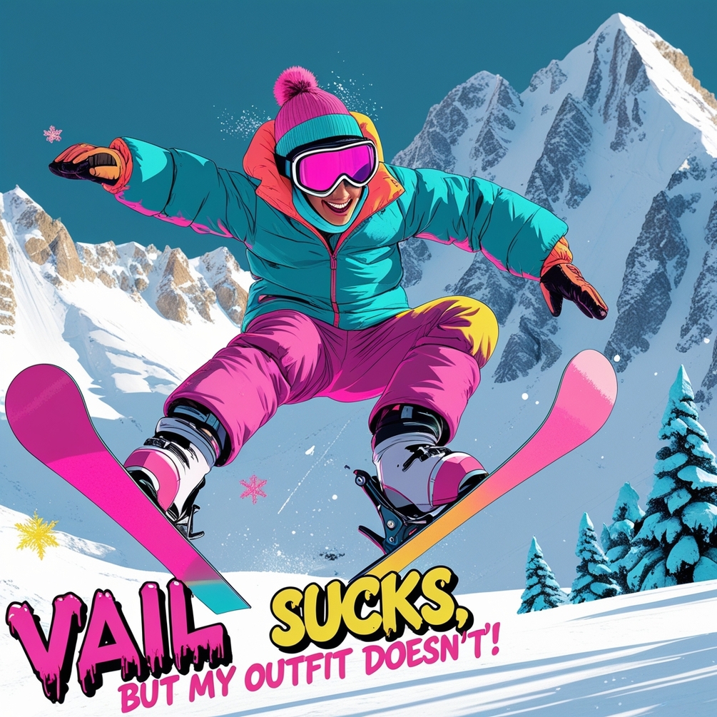 Vail Sucks Illustration Cartoon
