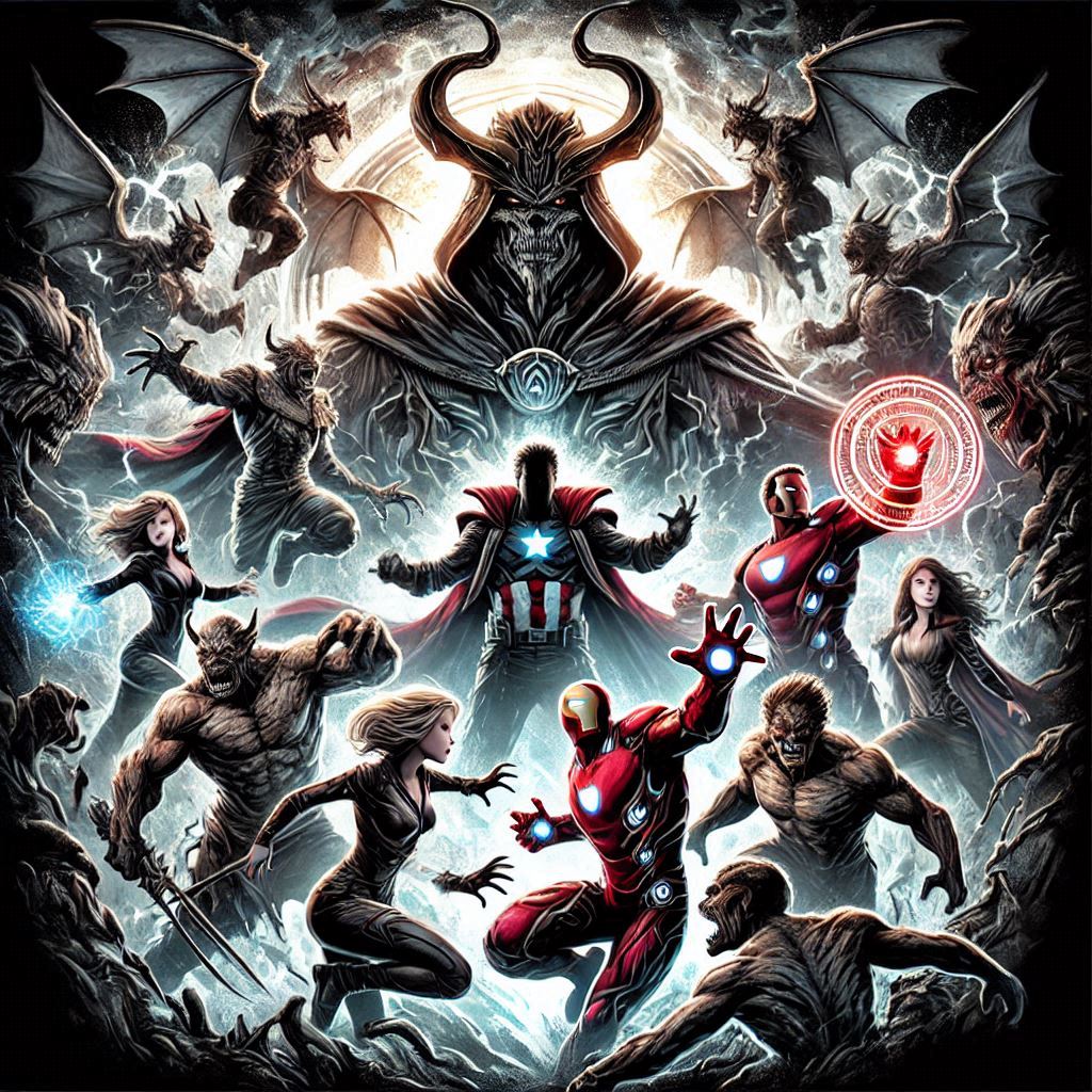 Epic Battle Avengers vs. Demons in the Underworld