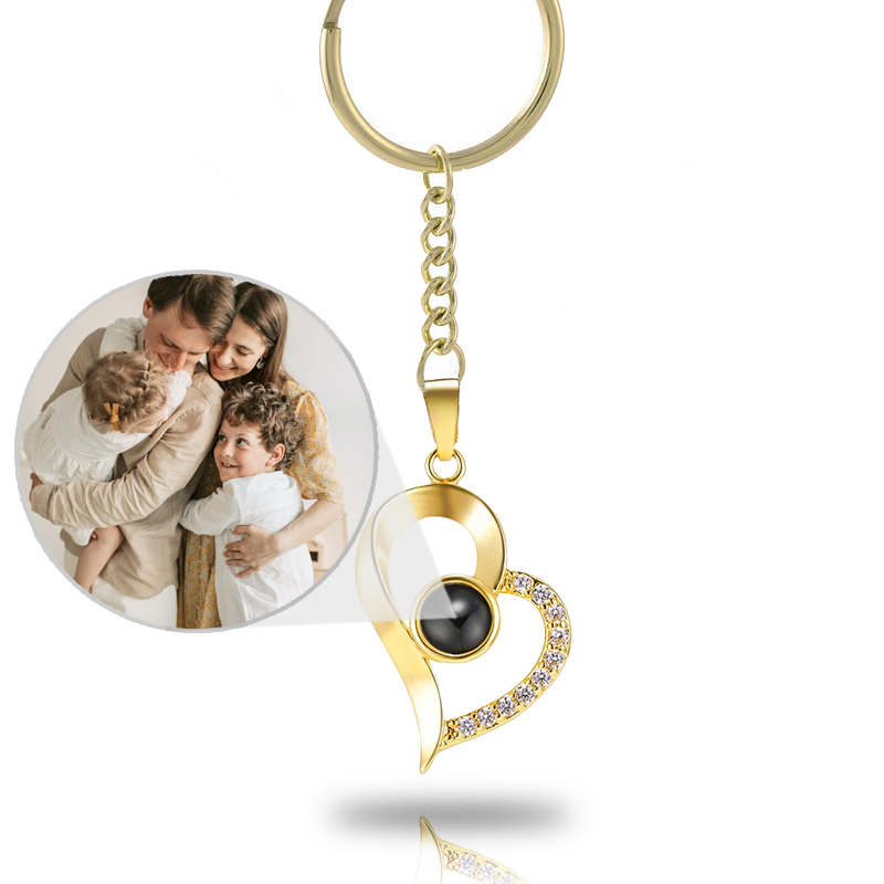 Special Large Heart Memory Projection Keychain