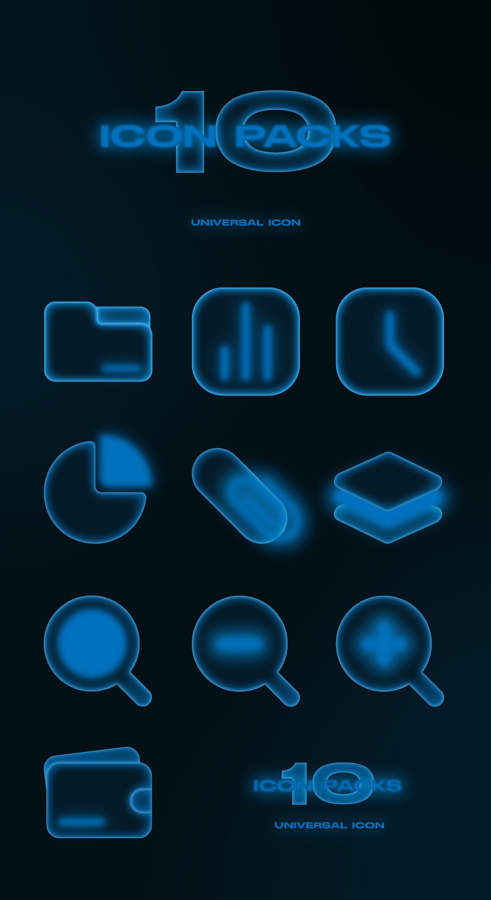 10 ICONS PACK (Glass Icon)