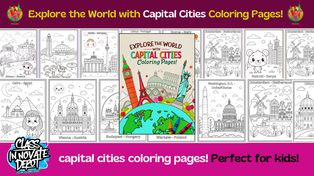Explore the World with Capital Cities Coloring Pages!