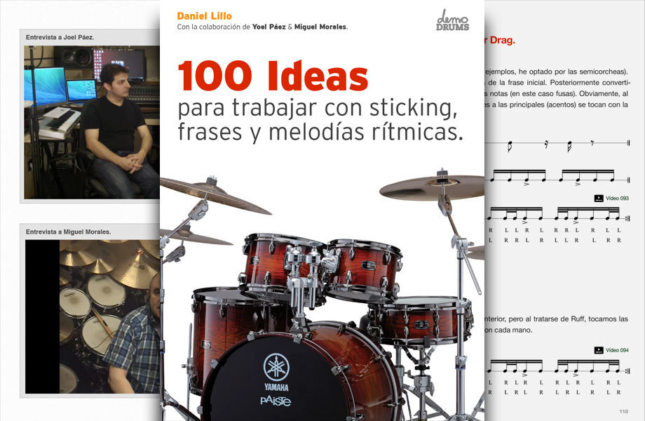 100 Ideas para trabajar con sticking, frases y melodías rítmicas.