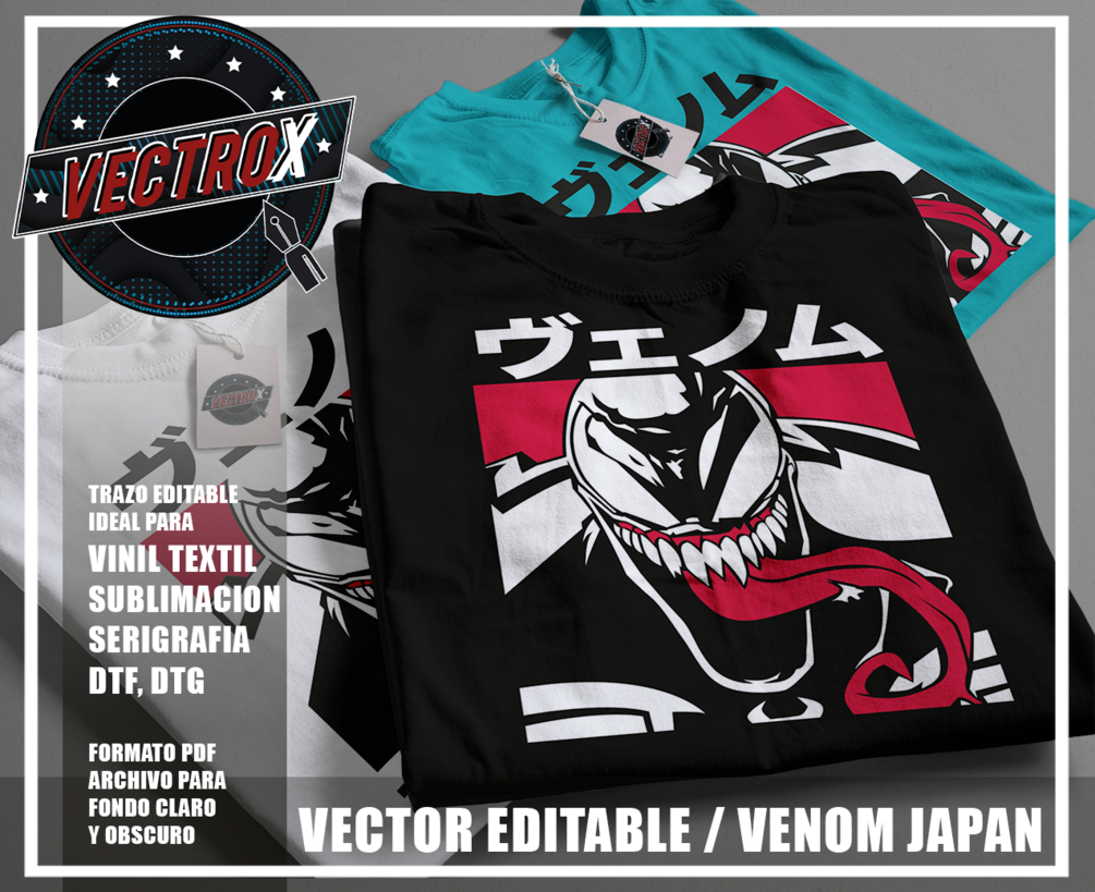 Vector Editable - Venom Japan