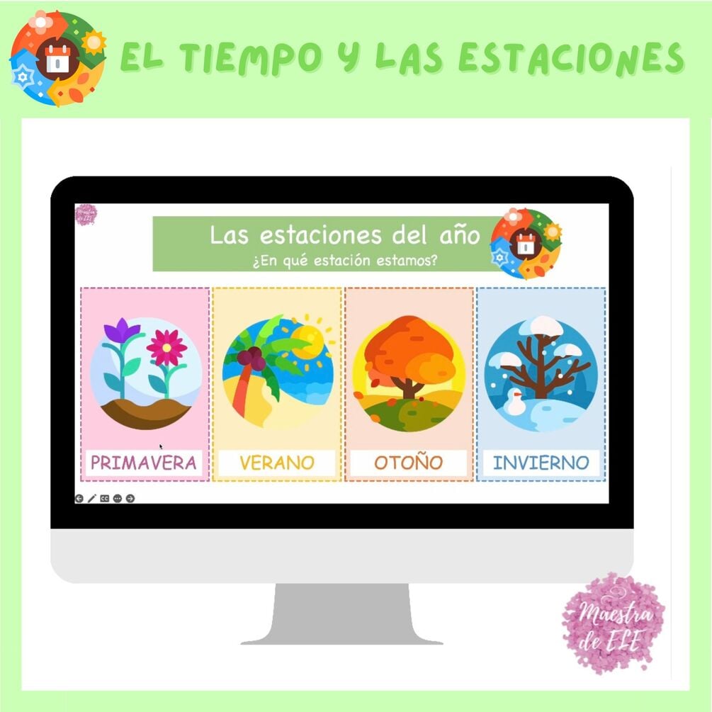 PPT interactivo (vocabulario tiempo y estaciones)