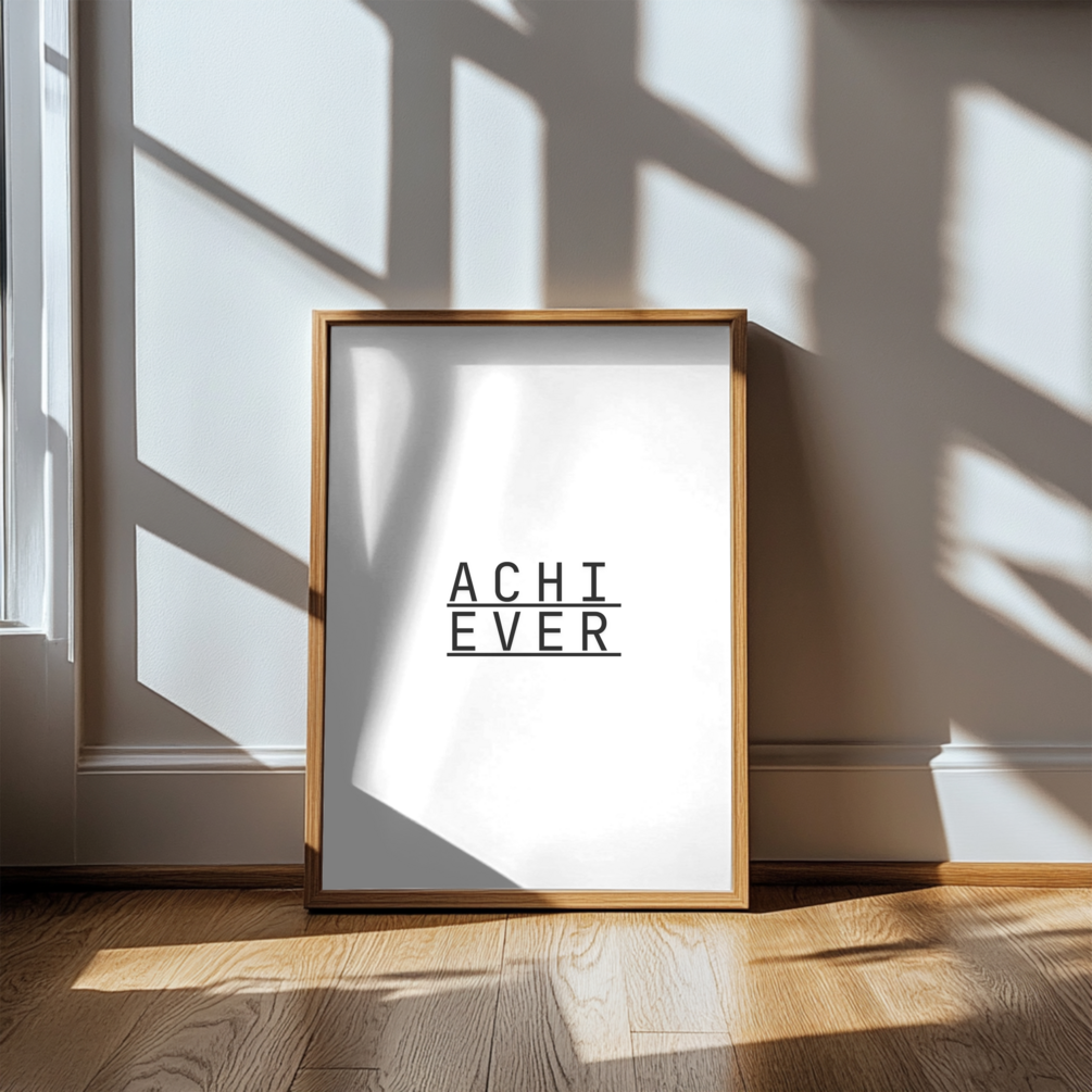Achiever Printable Wall Art, A1-A4 Scalable