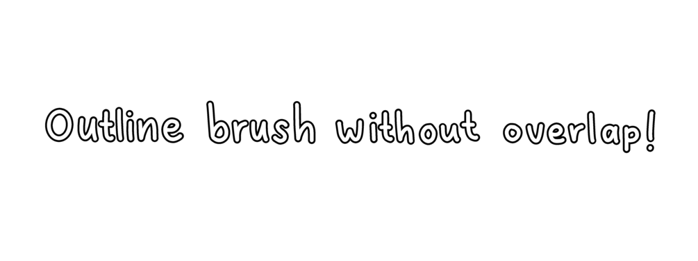Procreate Outline Brush - without overlap!