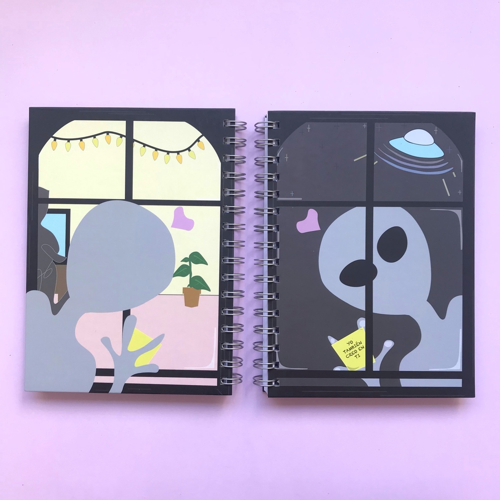 Alien Design for printing a Notebook (front and back cover)