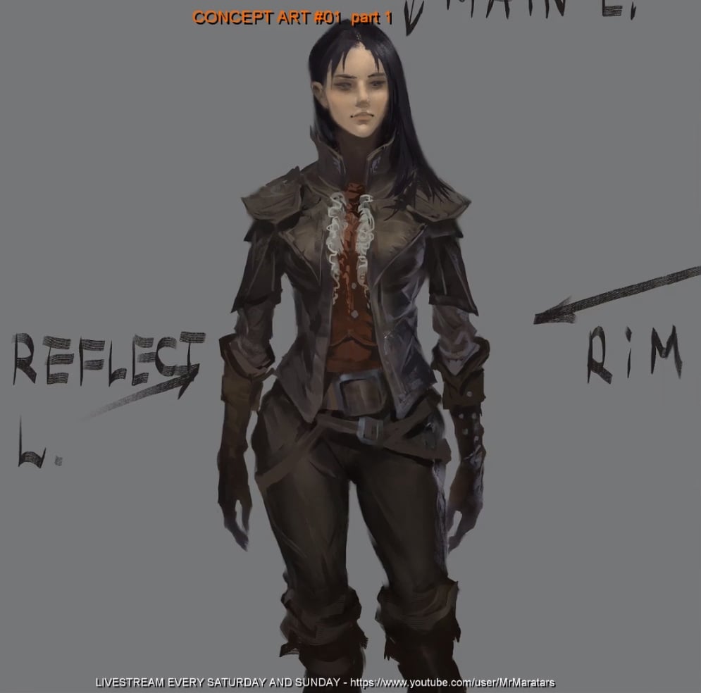 Marat Ars Concept Art Series Female Character 3h Real-time Digital Painting