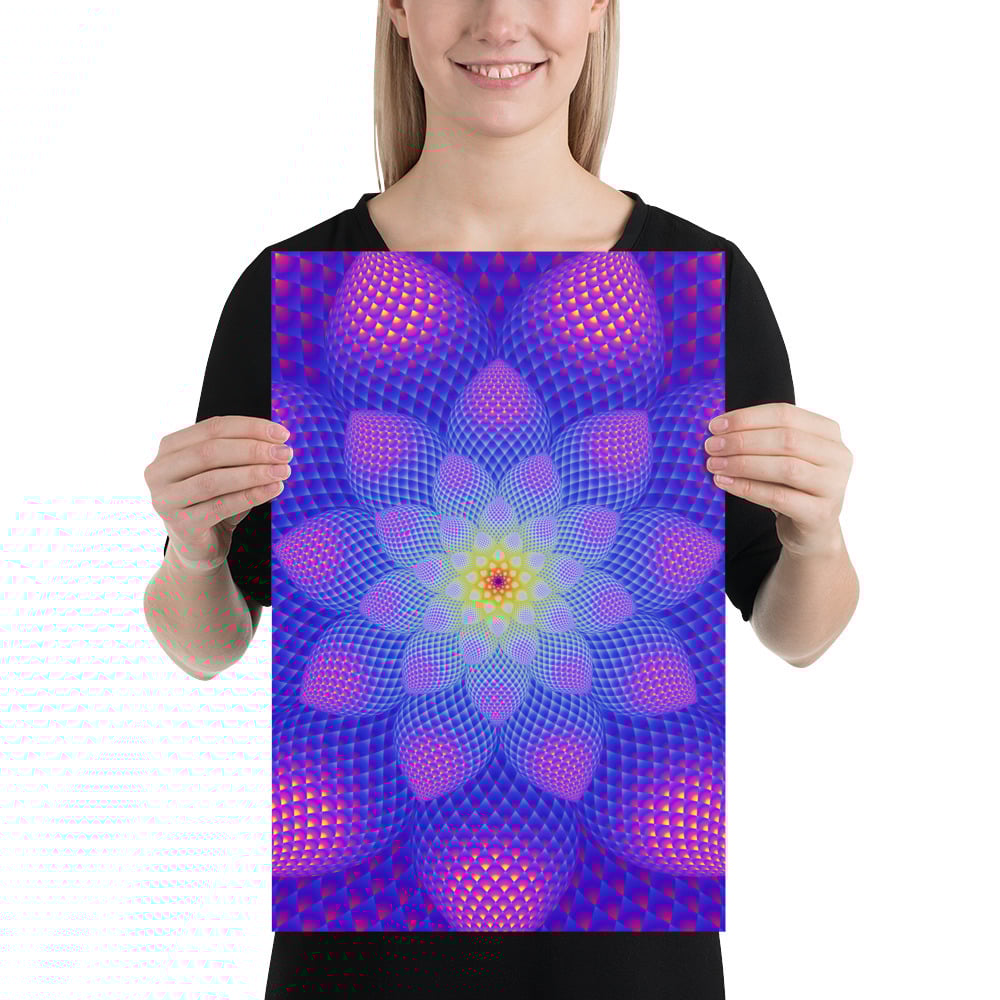 Pineal Bloom - Psychedelic Art Print - Purple Sativa