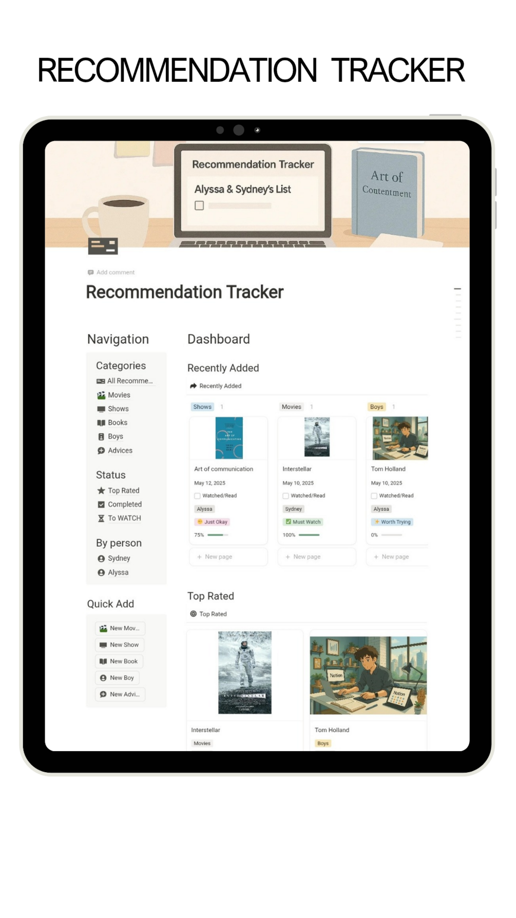 Recommendation Tracker