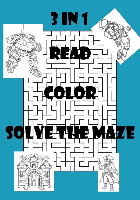 "Read, Color & Solve: Fun Maze Adventures for Kids"