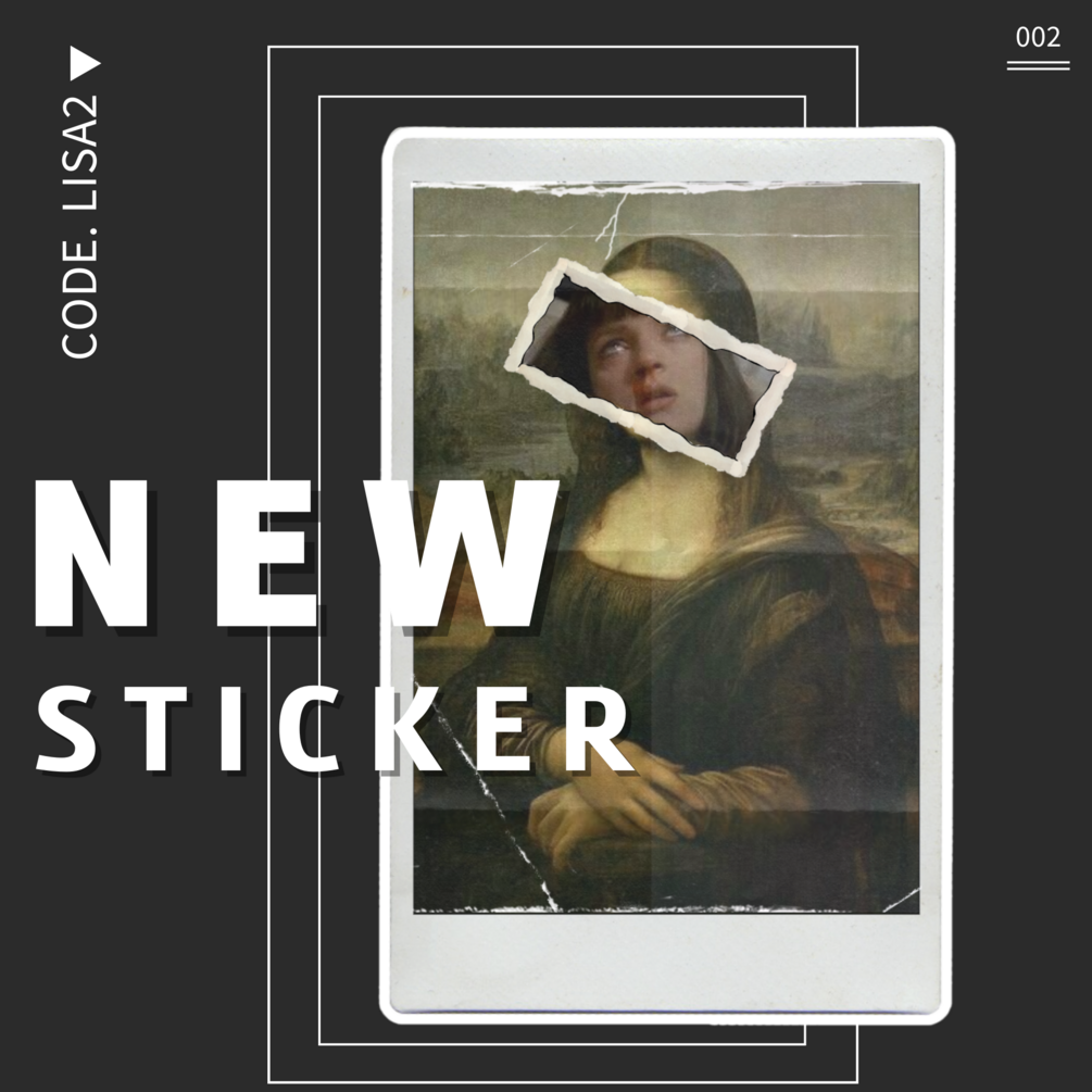Mona Lisa Mashup Sticker Digital Print