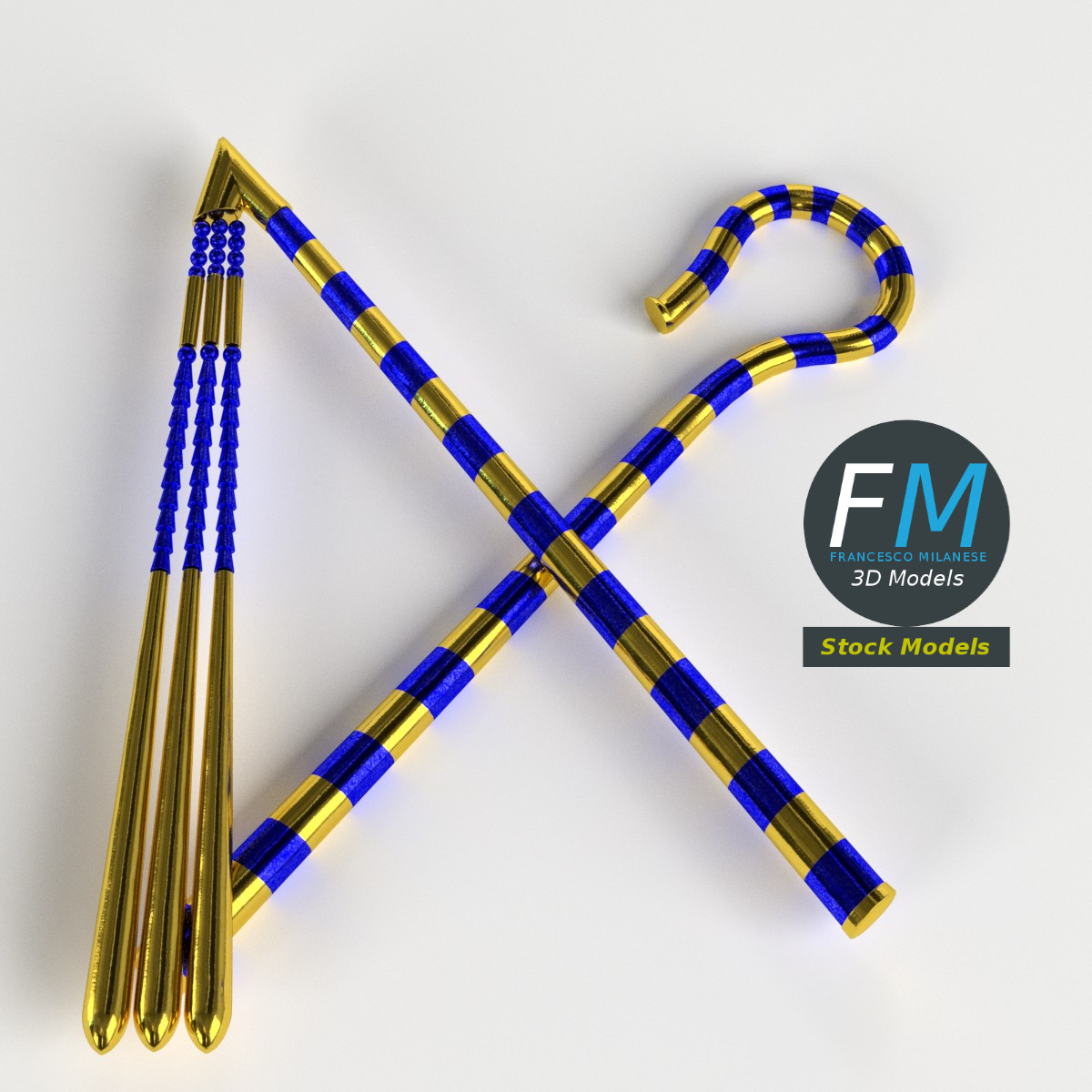 3D MODEL - Crook and flail