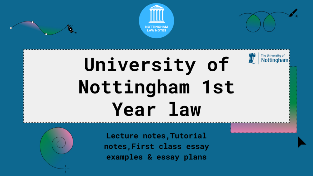 Nottingham First year law package