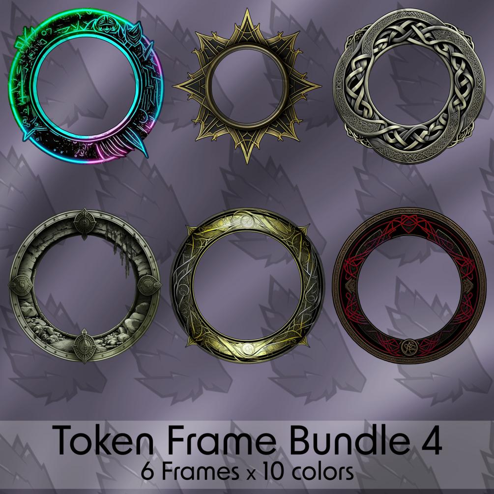 Enhance Your TTRPG Adventures with Frame Bundle 4: Custom Token Frames ...