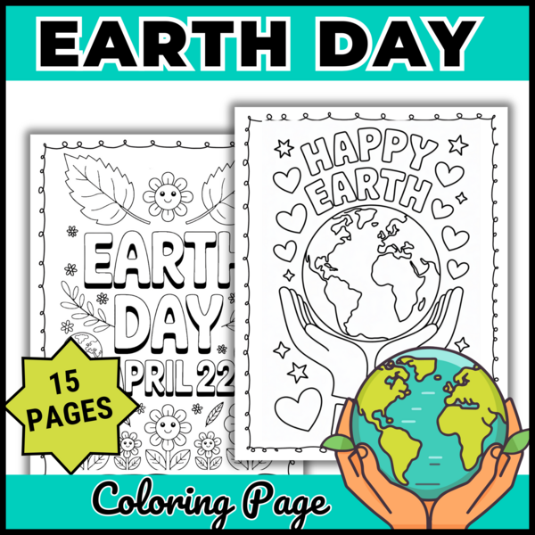 Earth Day Activities Bundle: Coloring/ Hat & Crown Template/ Protect ...