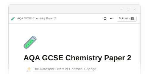 AQA GCSE Chemistry Paper 2 Triple Notion Notes