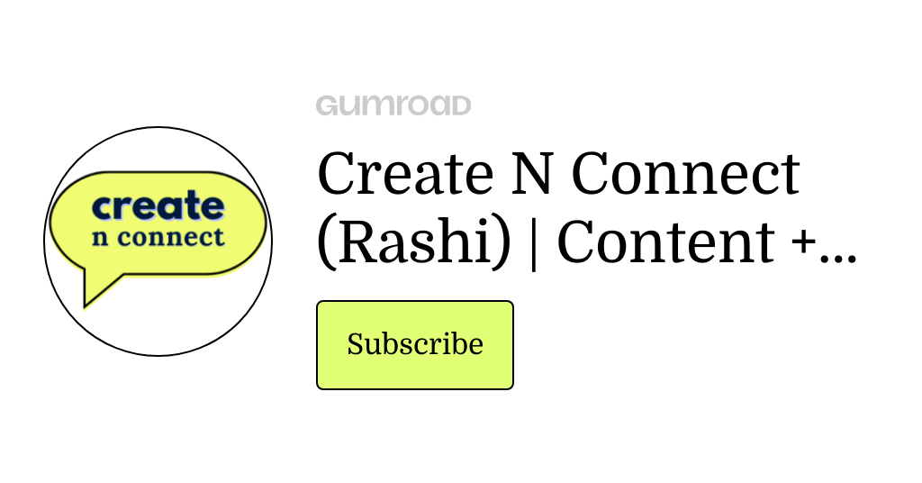 Create N Connect (Rashi) | Content + Email