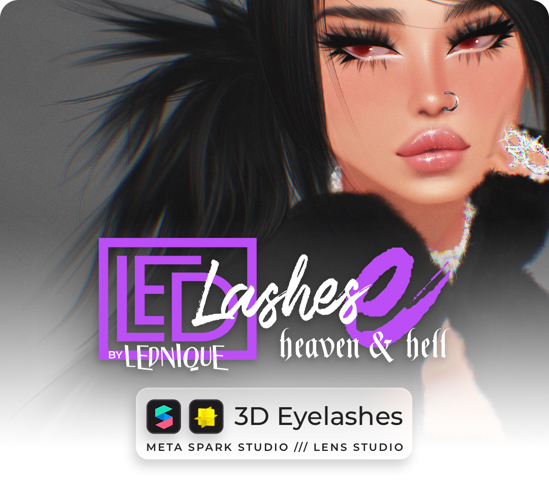 LED Lashes E - Eyelashes System for Meta Spark Studio