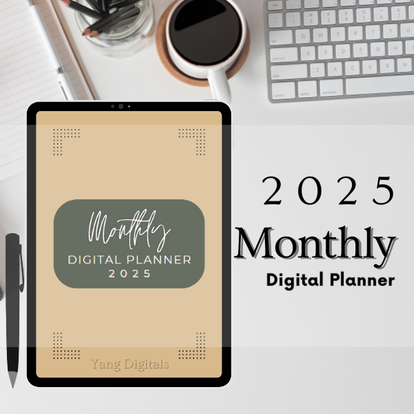 Forest Digital Monthly Planner 2025 - Minimalist