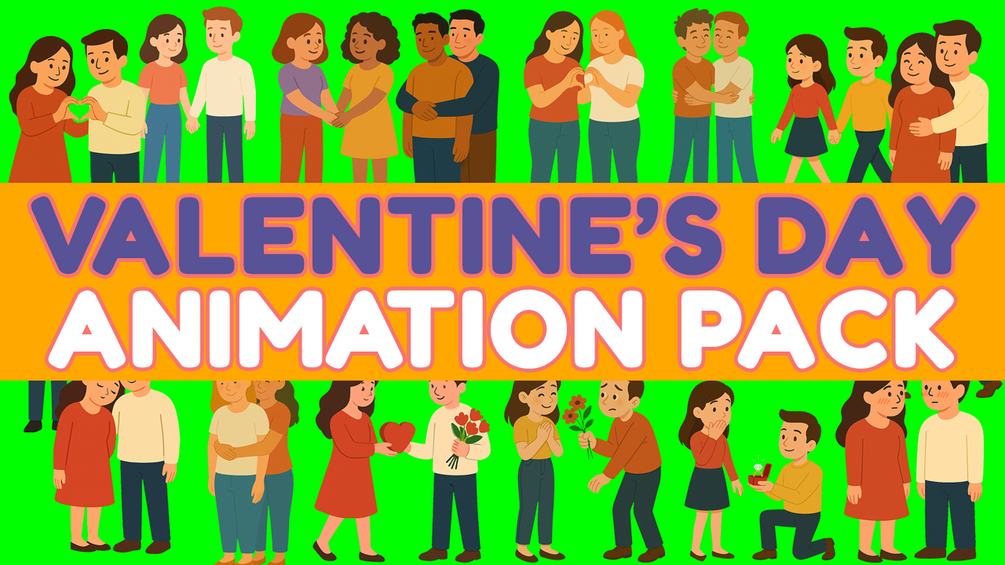 Valentine’s Day Animation Pack – 16 Cute Animations