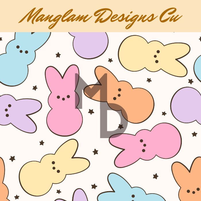 Easter Peeps seamless repeat pattern, Peeps seamless, spring seamless ...