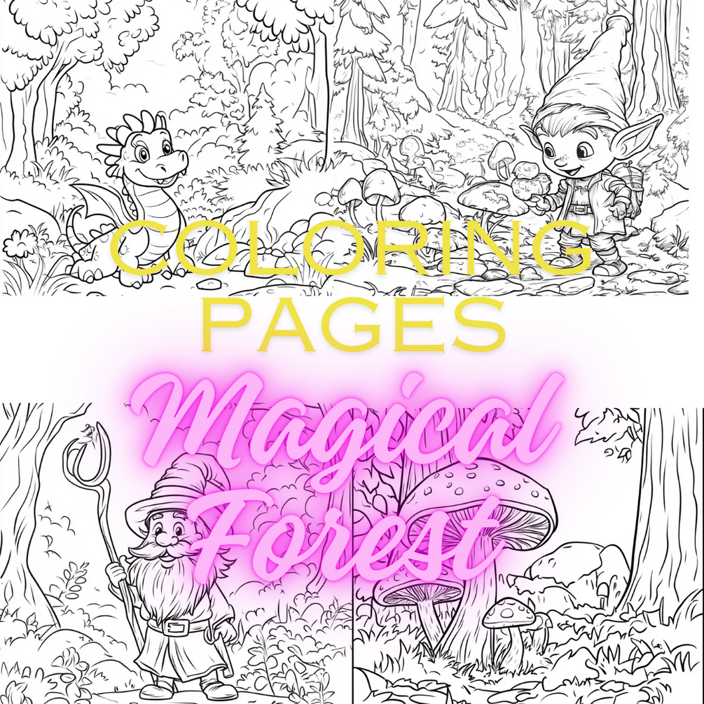 Magical Forest Coloring Pages Enchanted Forest Creatures & Mystical ...