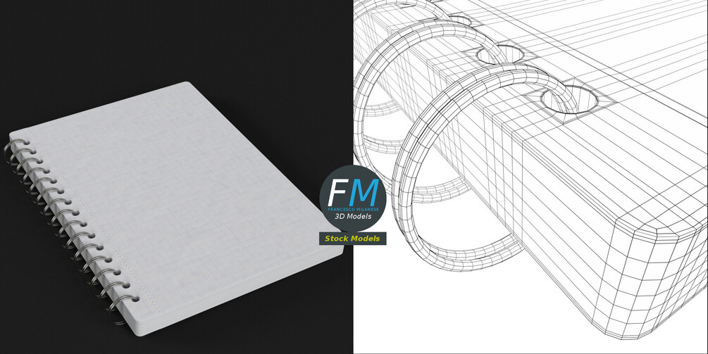 3D MODEL - Spiral notebook