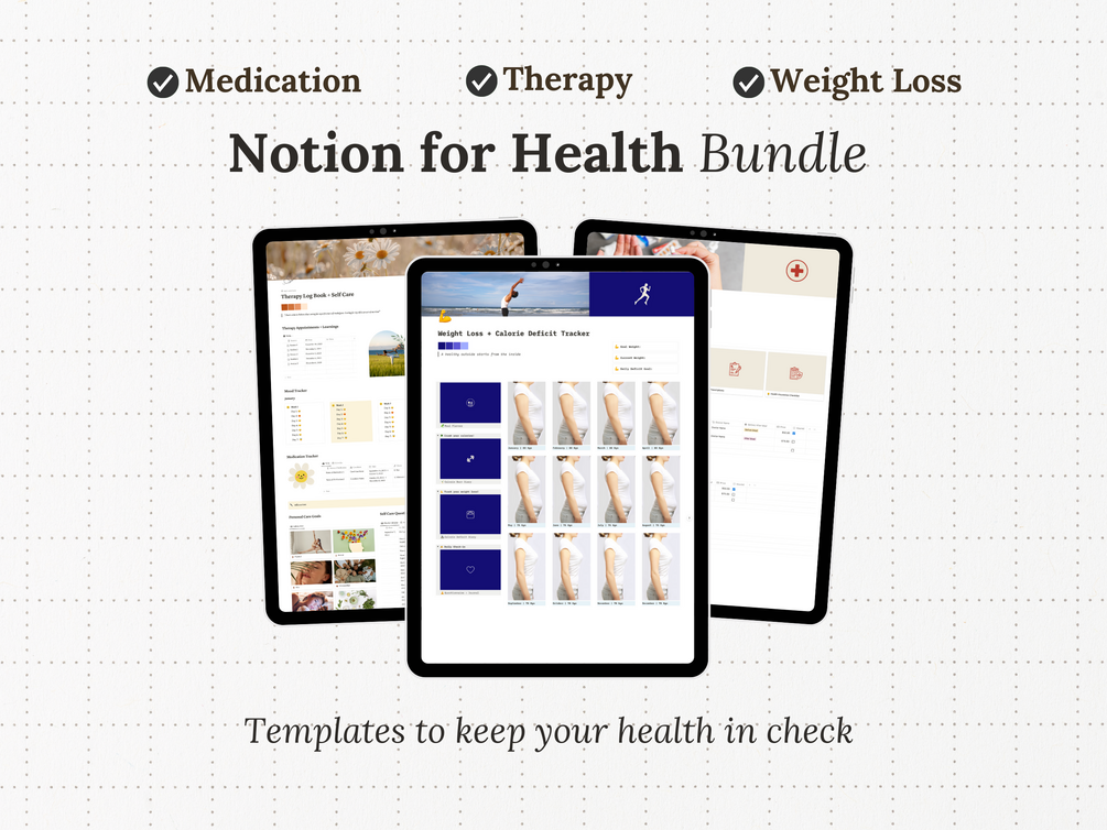 Notion Bundle: Weight Loss, Therapy, Medication