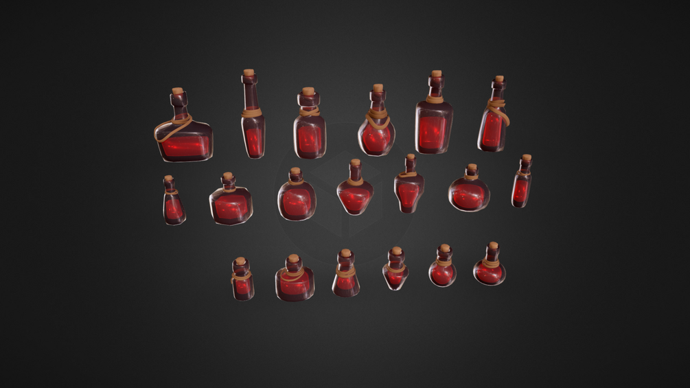 (FREE PRODUCT) Stylized Potions Pack 3D Model