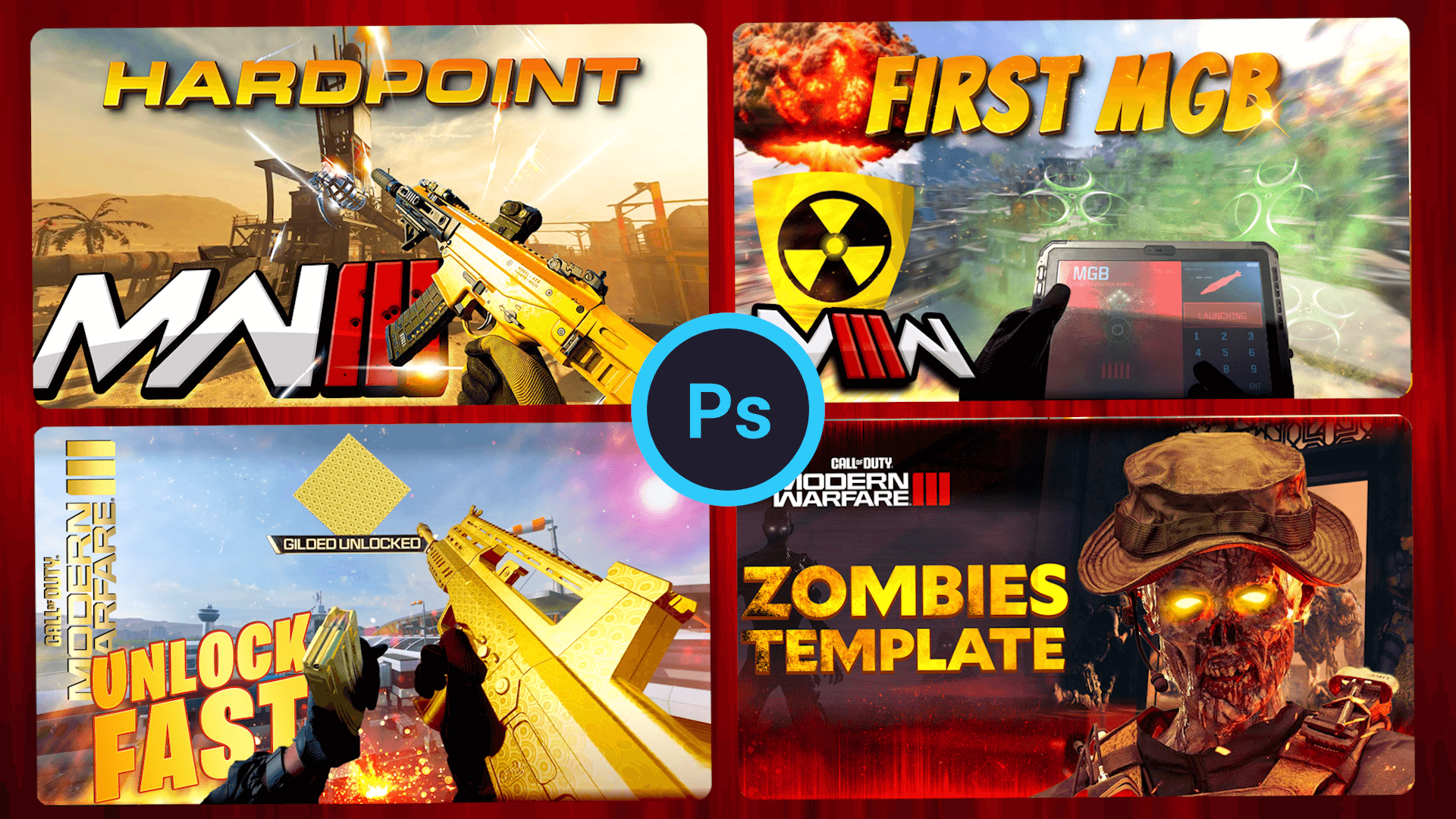 MW3 Thumbnail Template PACK - gfxextra