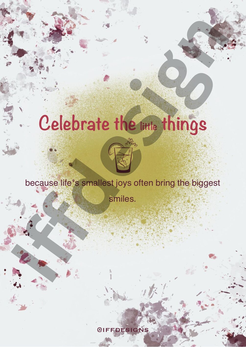 Celebrate the Little Things | Printable Greeting Card | Uplifting A6 ...