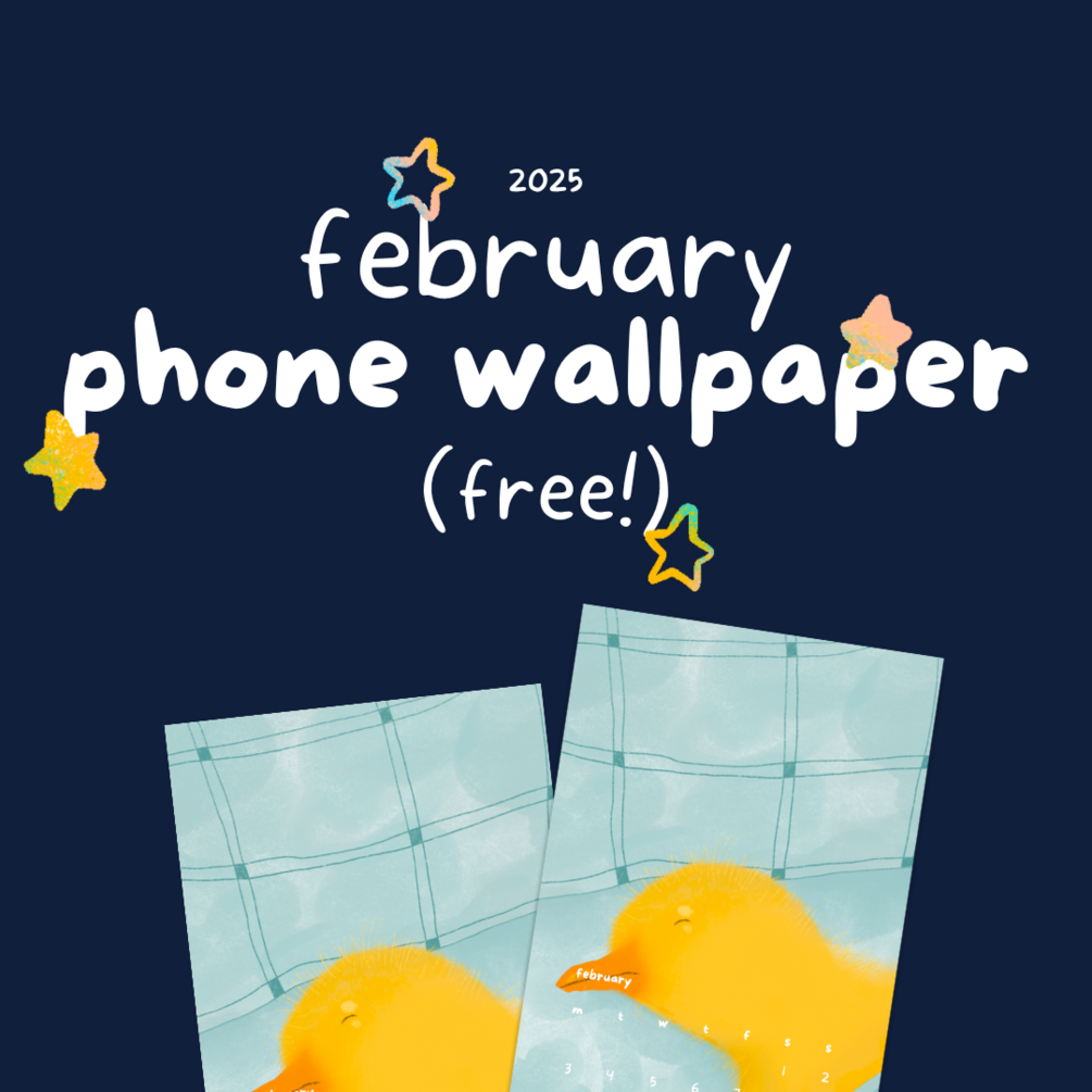 february phone calendar wallpaper (free!) 📆 🐥