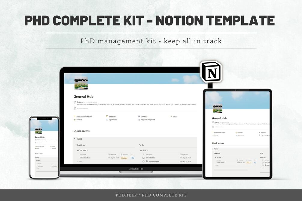 PhD Complete Kit - Notion Template
