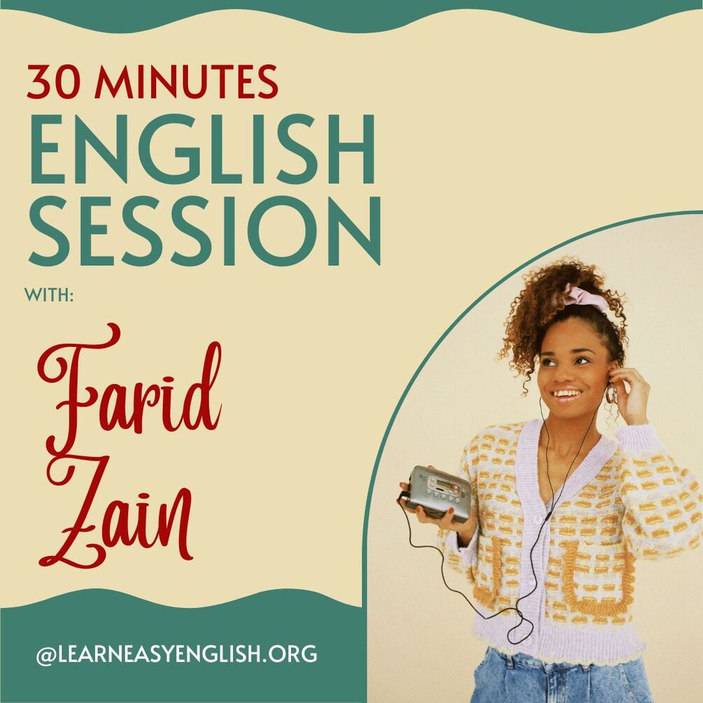 30 mins English Session 1 on 1