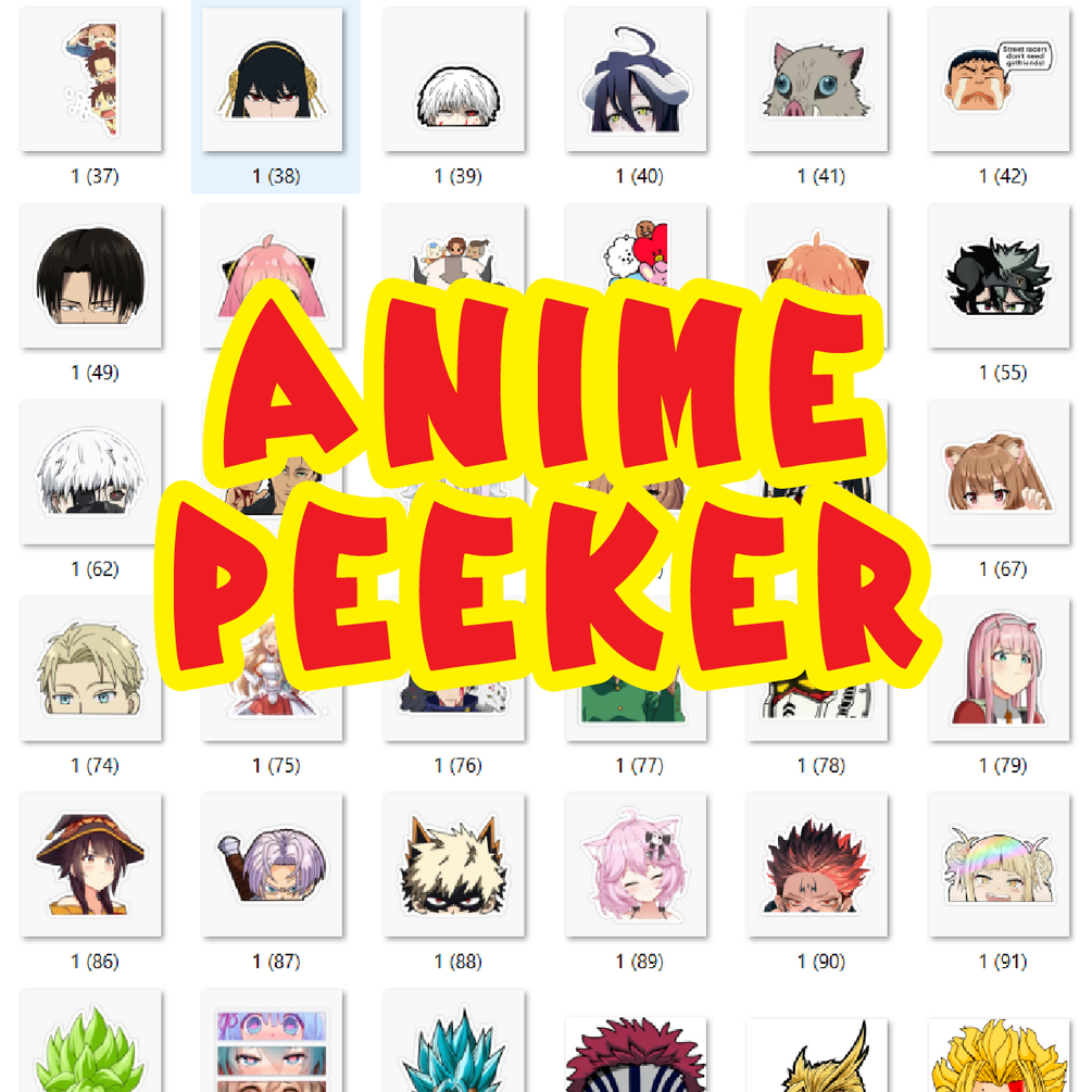 Anime Peeker | Sticker | High Resolution PNG File