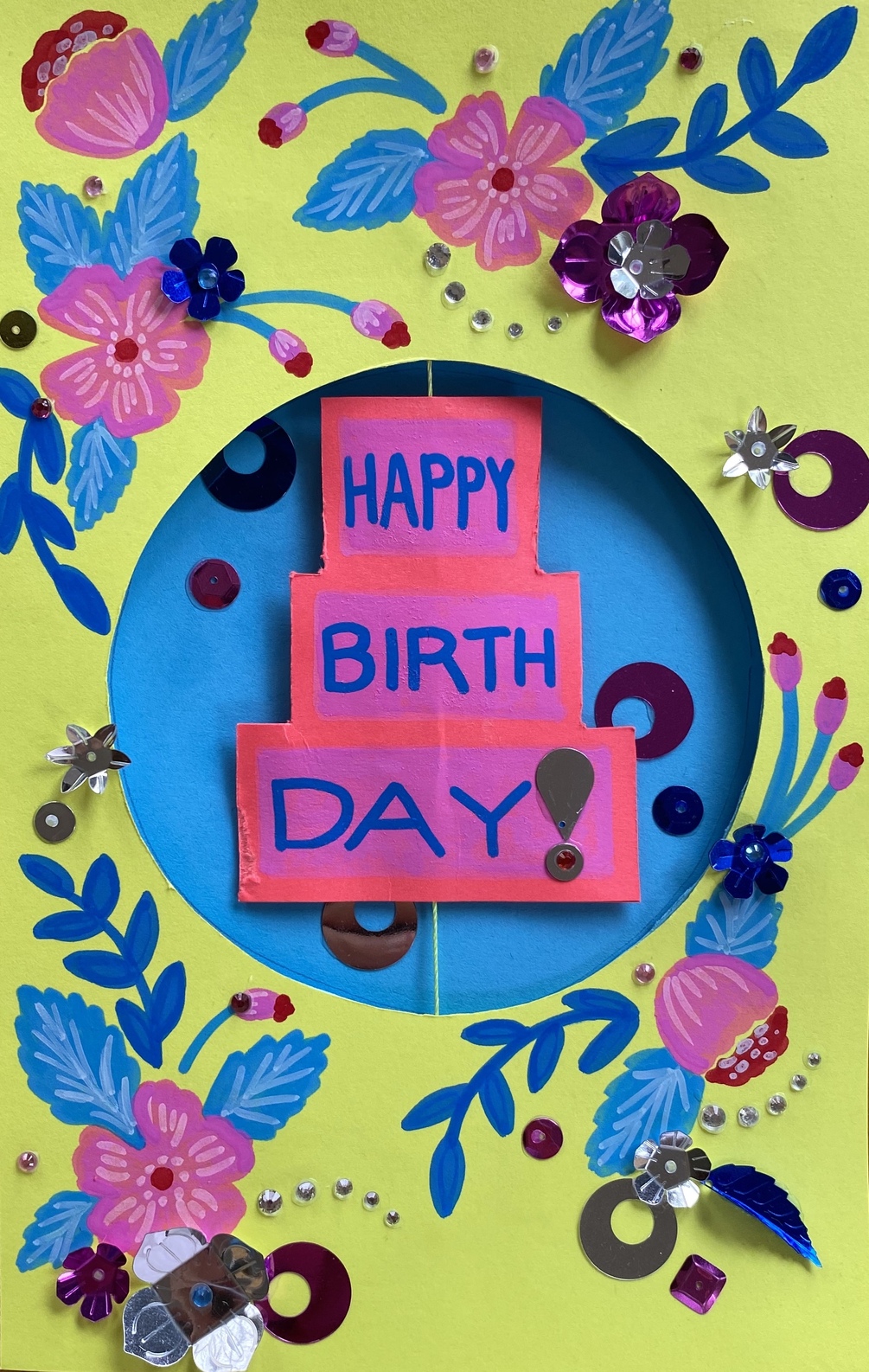 Spinning Birthday Cake Card