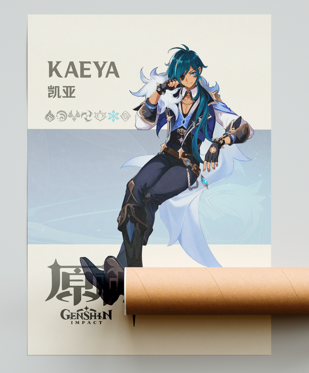 Kaeya - Genshin Impact Minimal Poster