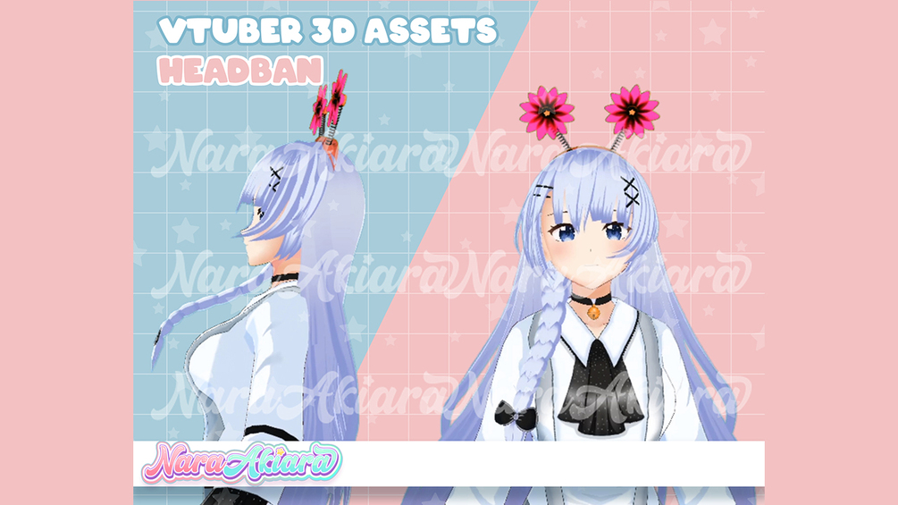 3D Vtuber Assets Headband V9 Vroid Commission, 3D assets ready to use ...