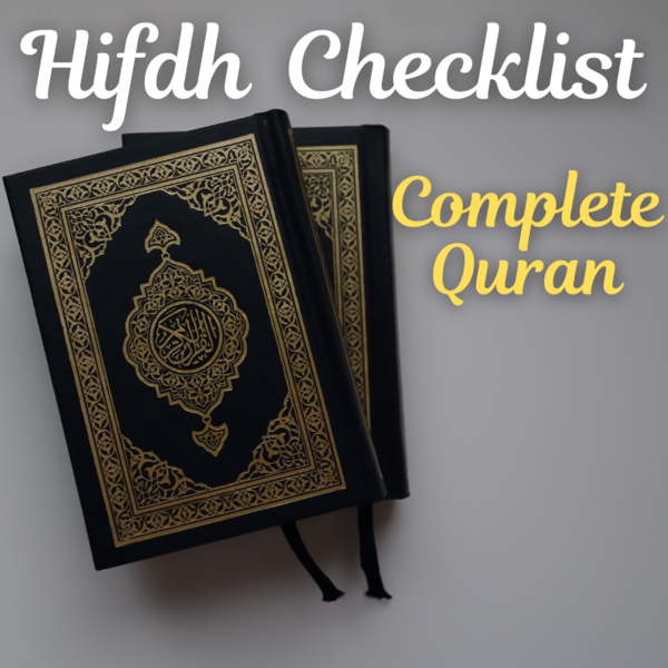 Quran Checklist with Companion Guide Book