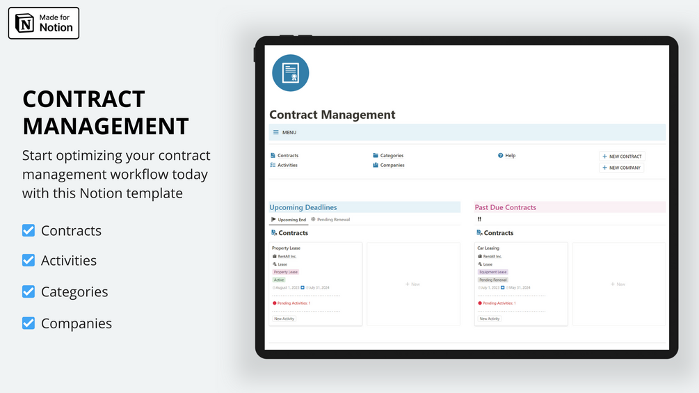 Contract Management [Notion Template]
