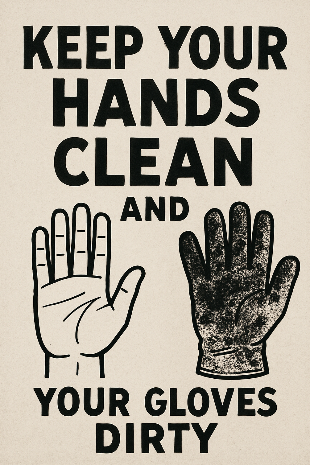 Keep Your Hands Clean And Your Gloves Dirty