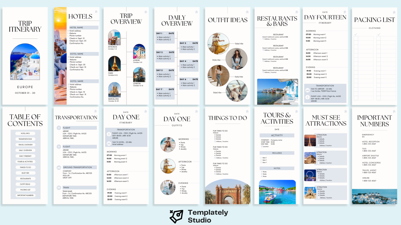 Trip Itinerary Template | Canva