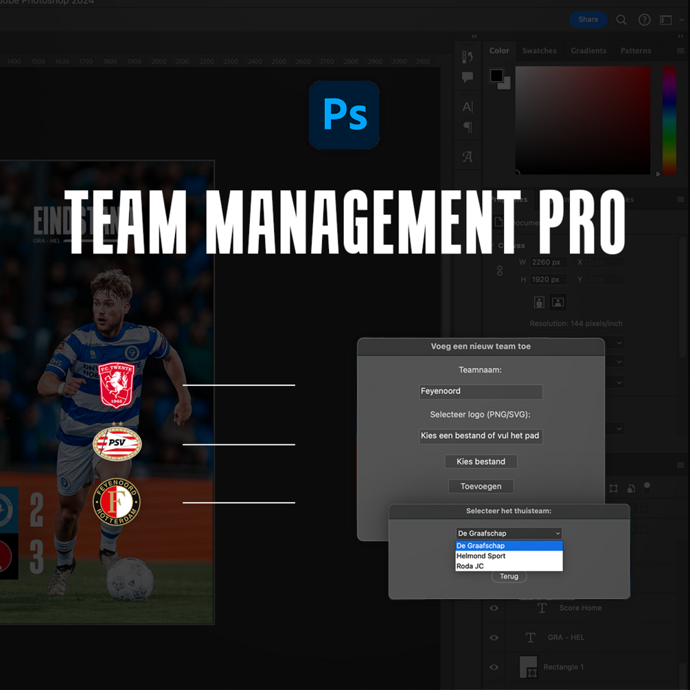 Team Management PRO Tool for Adobe Photoshop