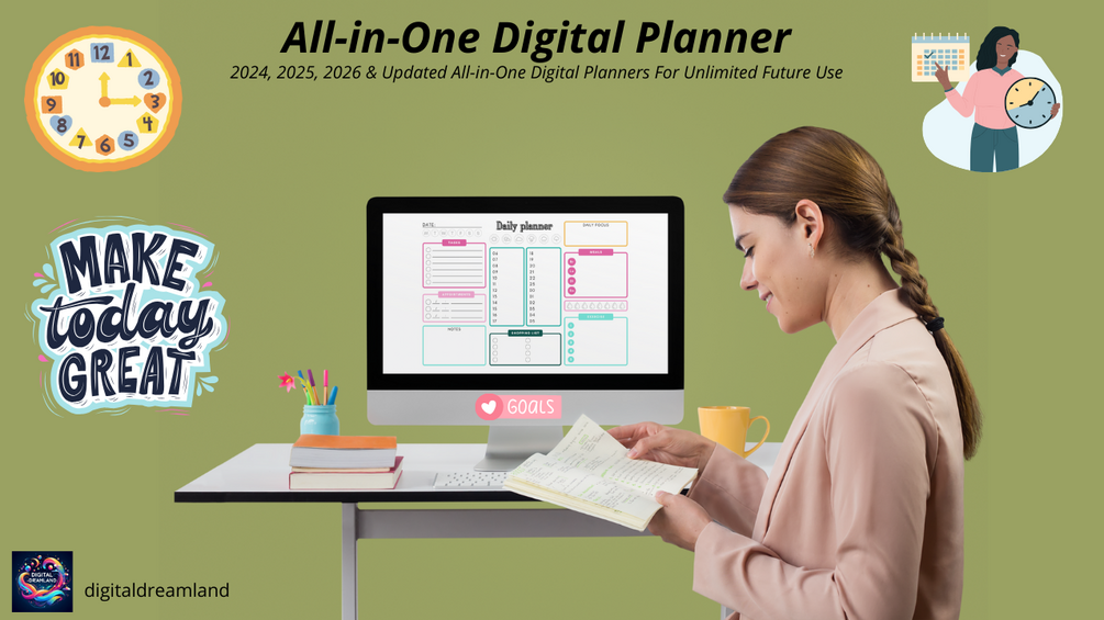 All in one Planner to organize your time for success