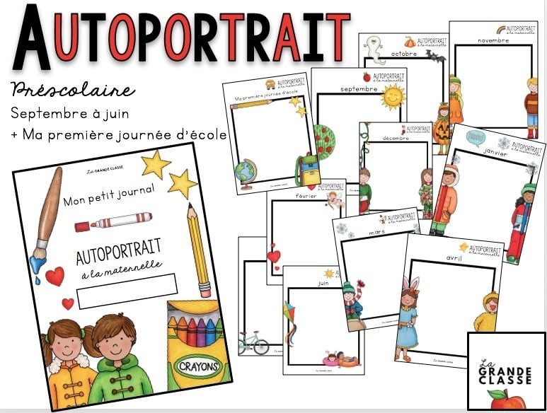 Journal autoportrait à la maternelle